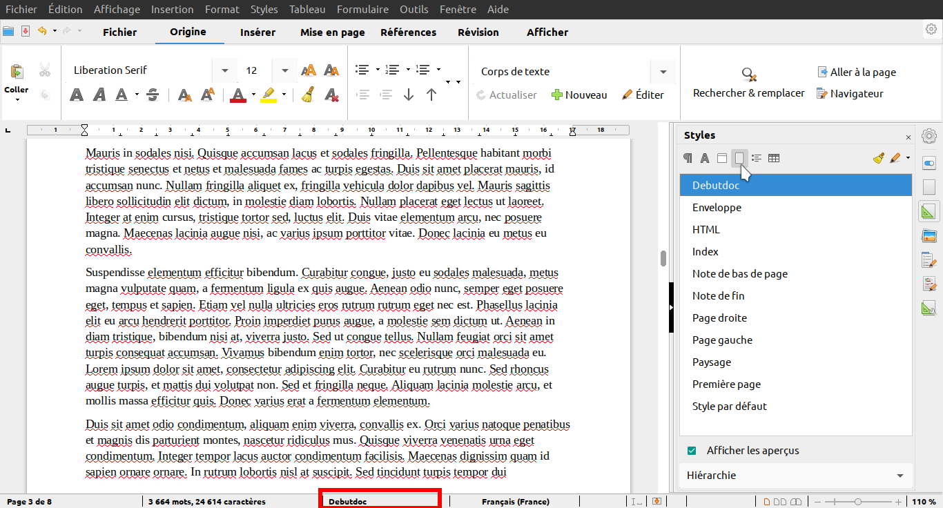 Numérotation des pages (pagination) décalée : Writer et Word - Lokoyote